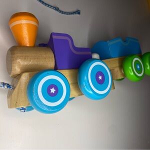 Melissa & Doug | Toys | 3 For Melissa Doug Colorful Wooden Pull Train ...